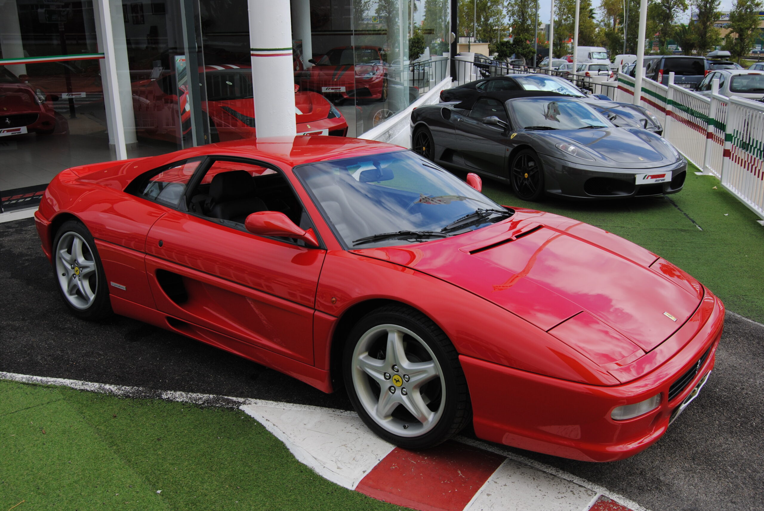 Traditional Rosso Corsa Ferrari 355 Berlinetta at Marbella
