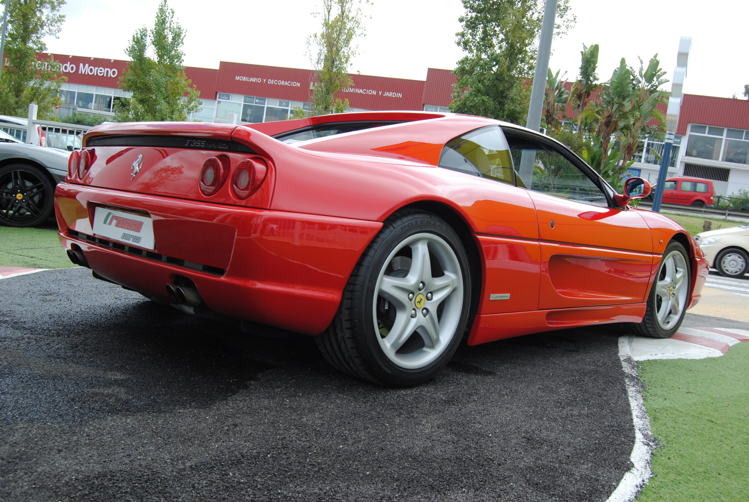 Traditional Rosso Corsa Ferrari 355 Berlinetta at Marbella