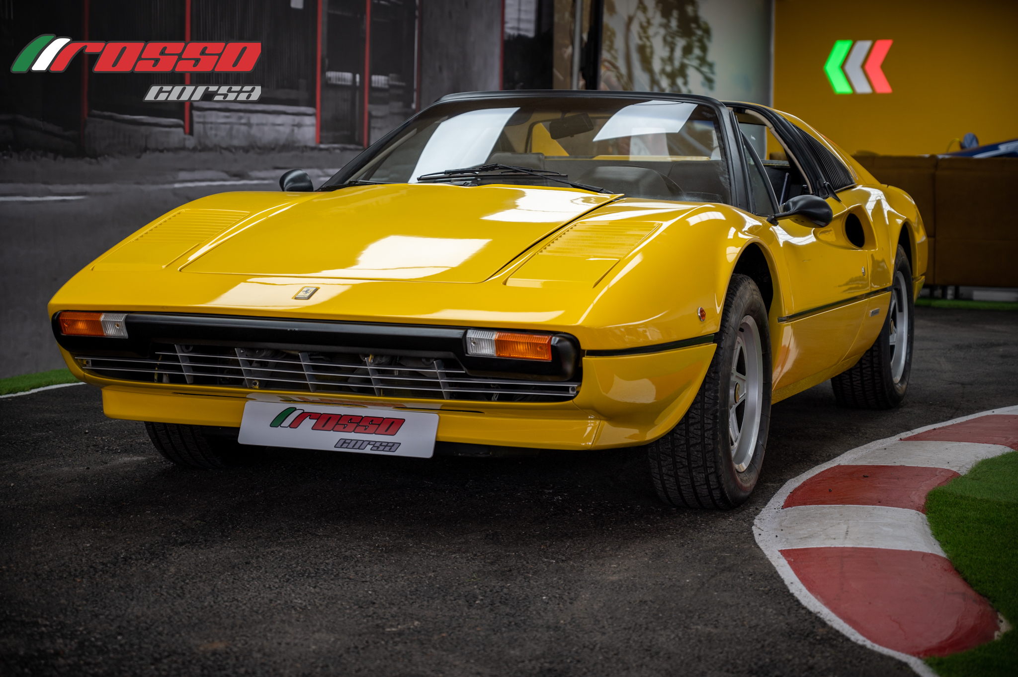 Luxury yellow Ferrari 308 GTS cabrio for sale