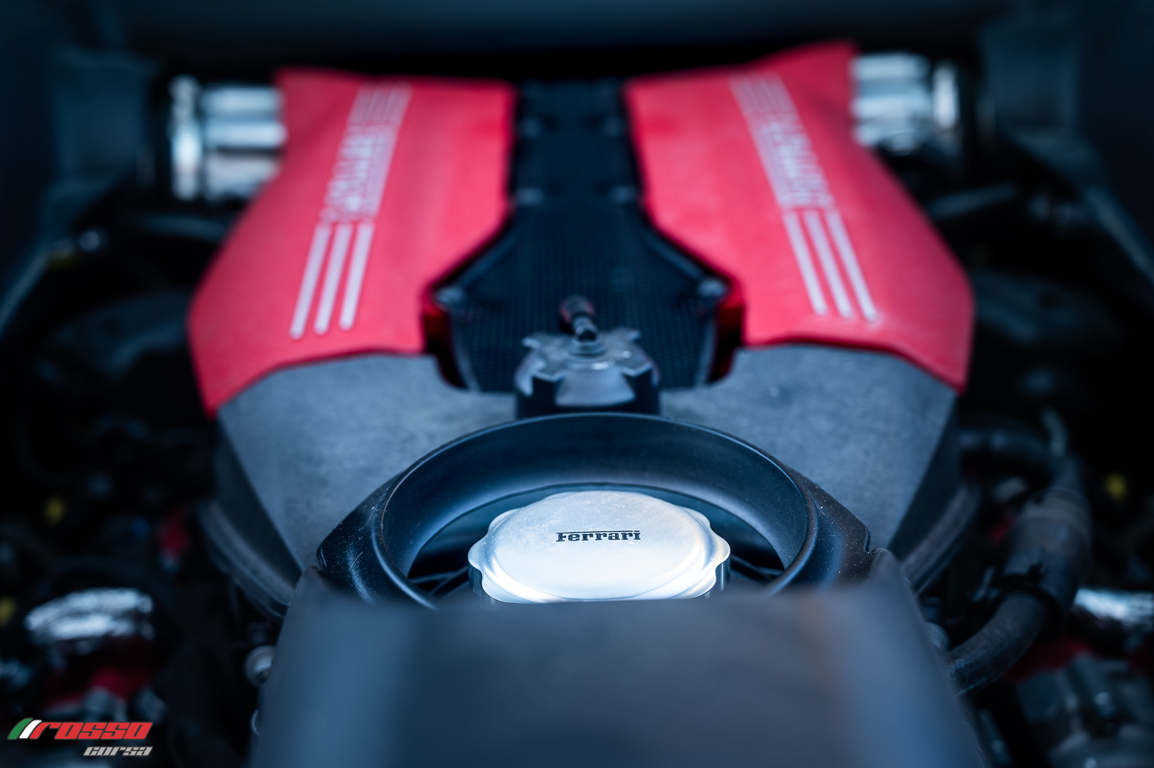 Bleu Tour de France Ferrari 488 GTB - Rosso Corsa