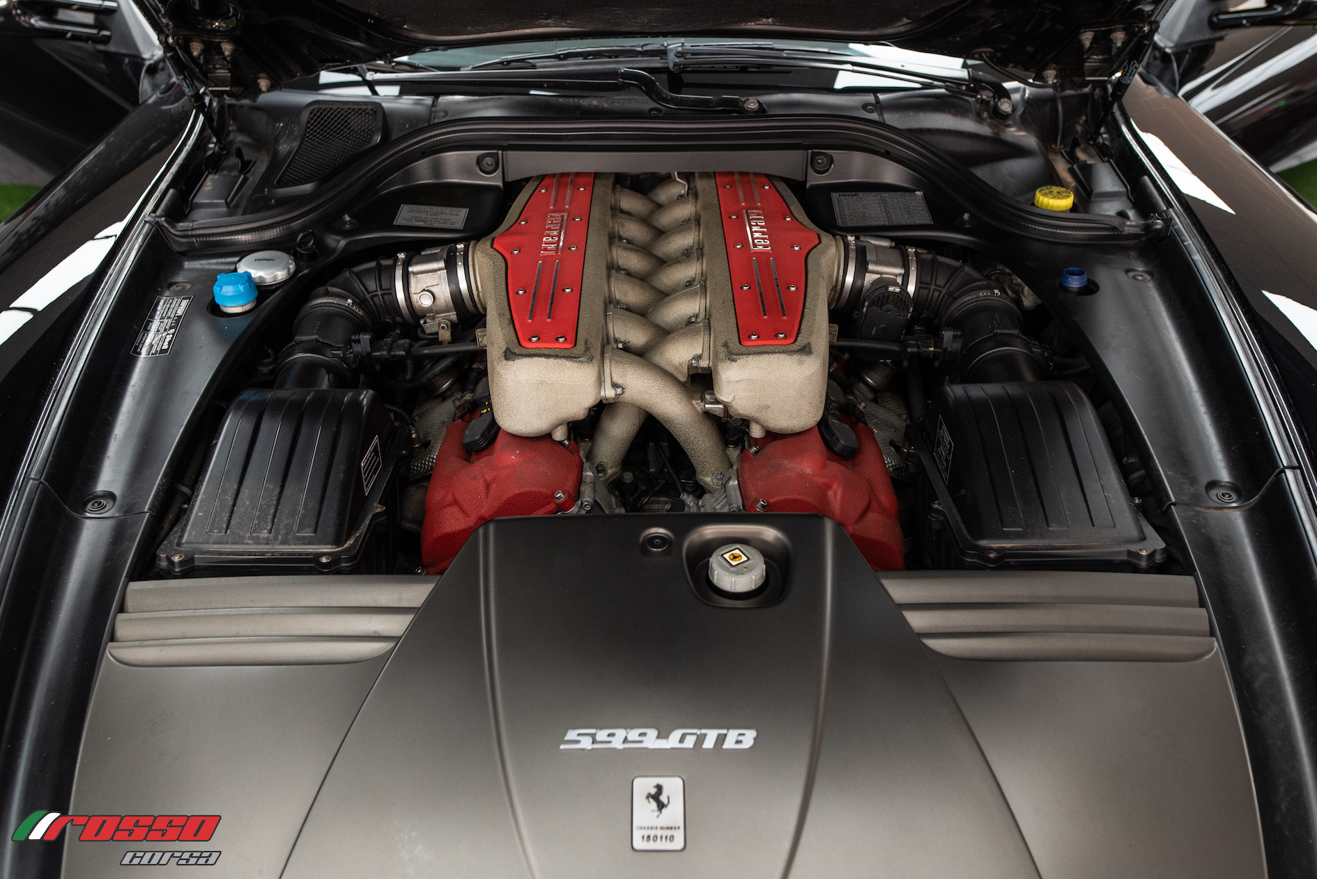 Black Ferrari 599 GTB F1 at Rosso Corsa