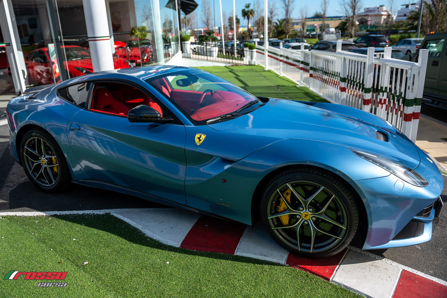 Blue Ferrari F12 Berlinetta - Rosso Corsa