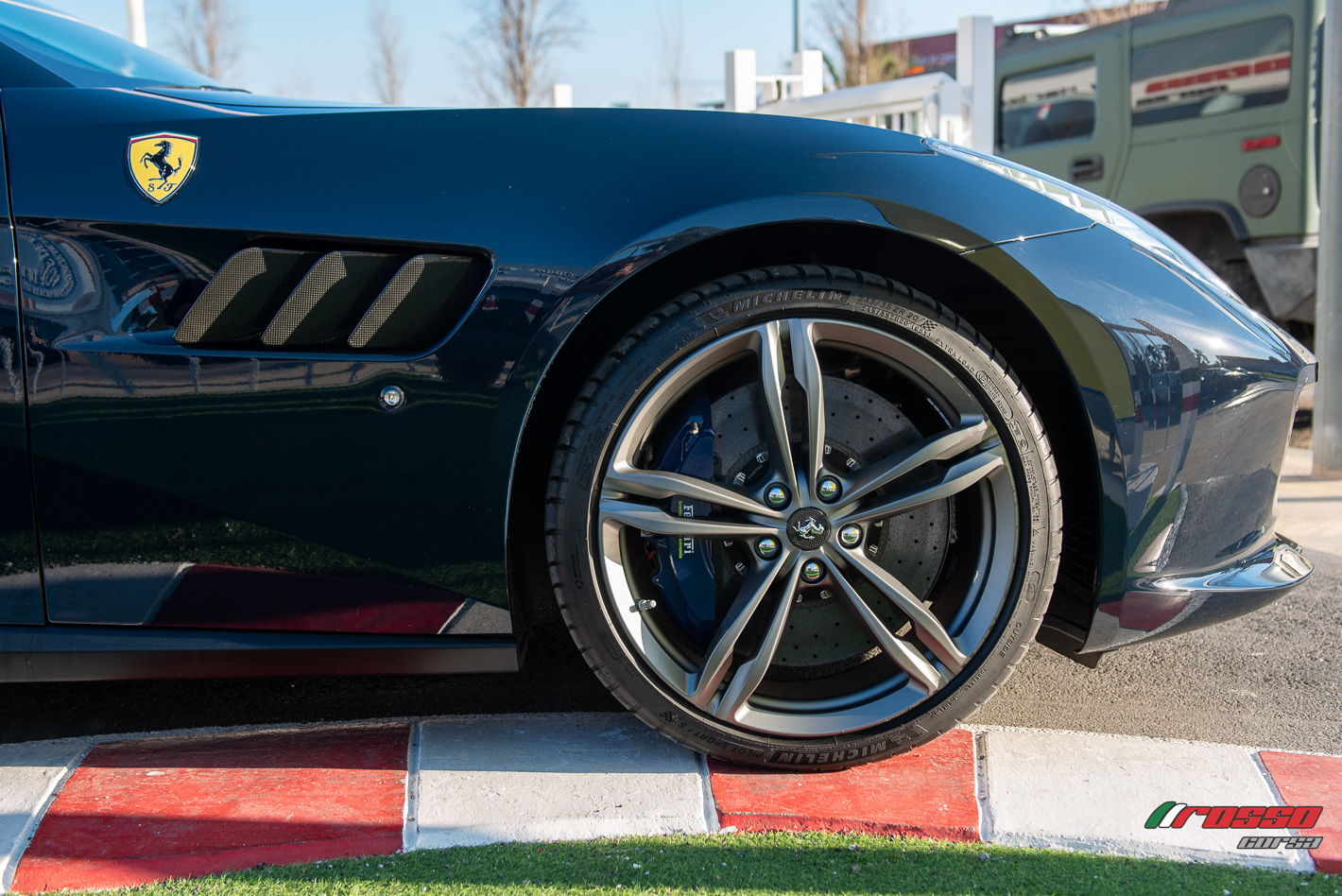 Blue Ferrari GTC4 Lusso - Rosso Corsa