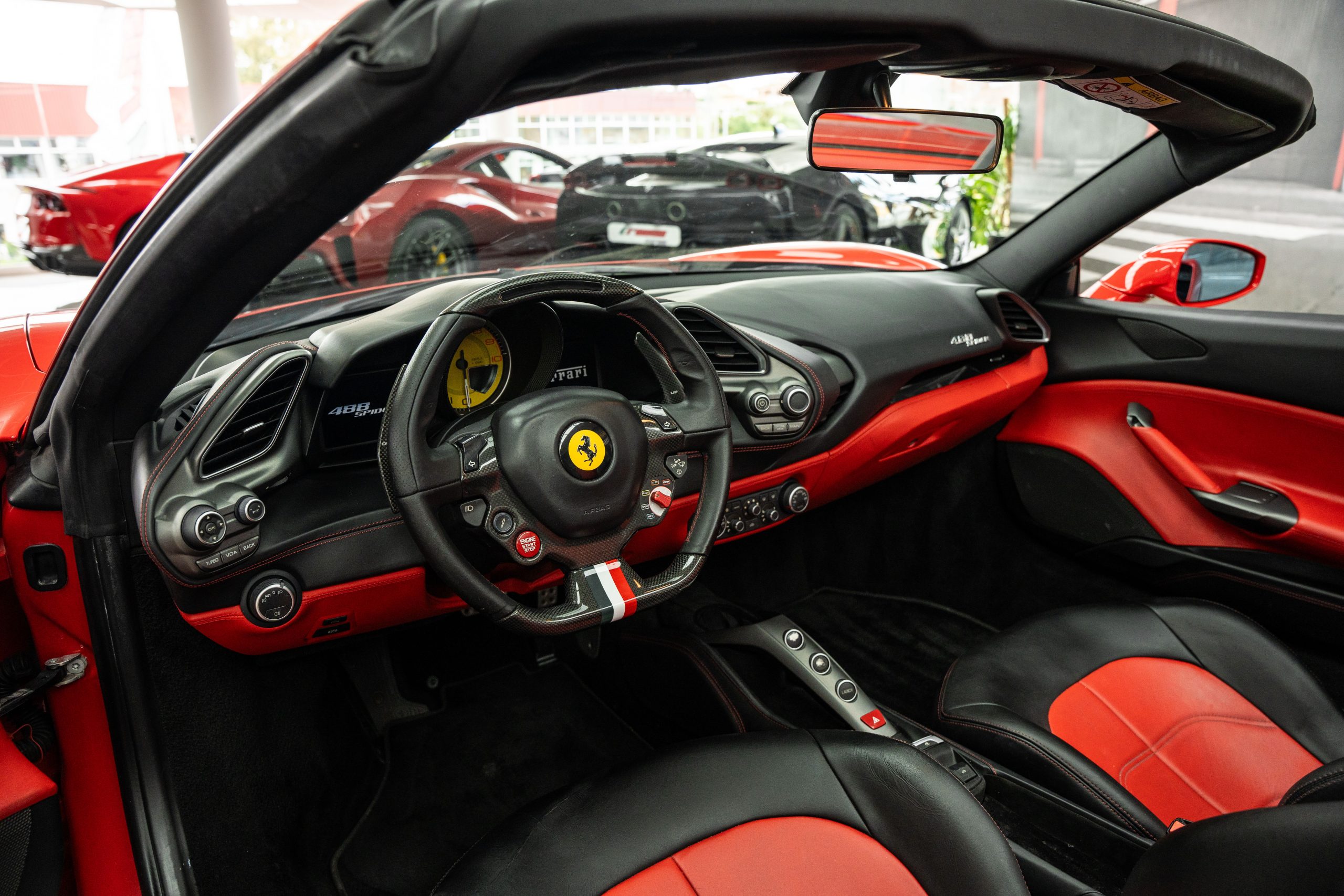 Beautiful red Ferrari 488 Spider for sale