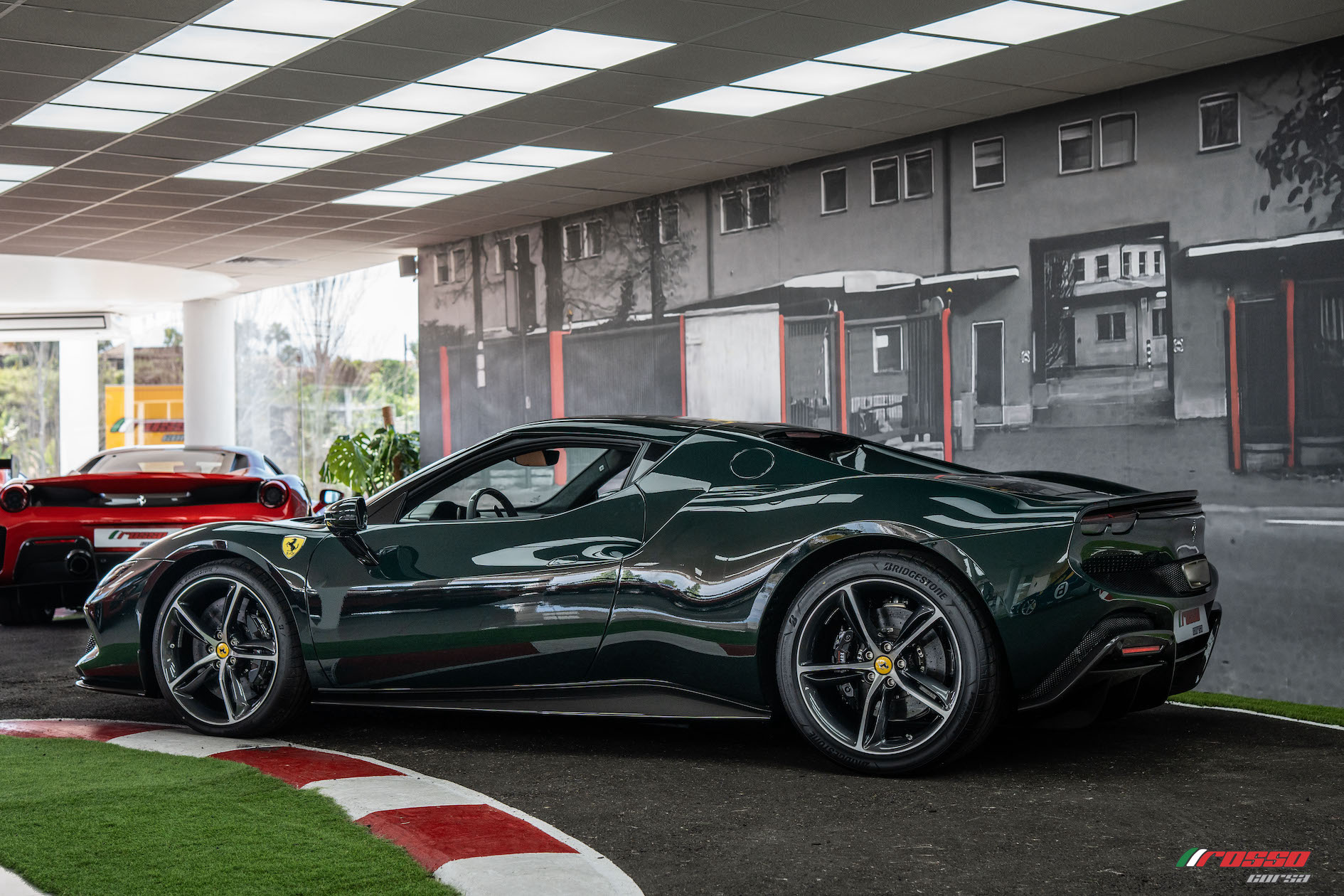 Luxury green racing Ferrari 296 for sale