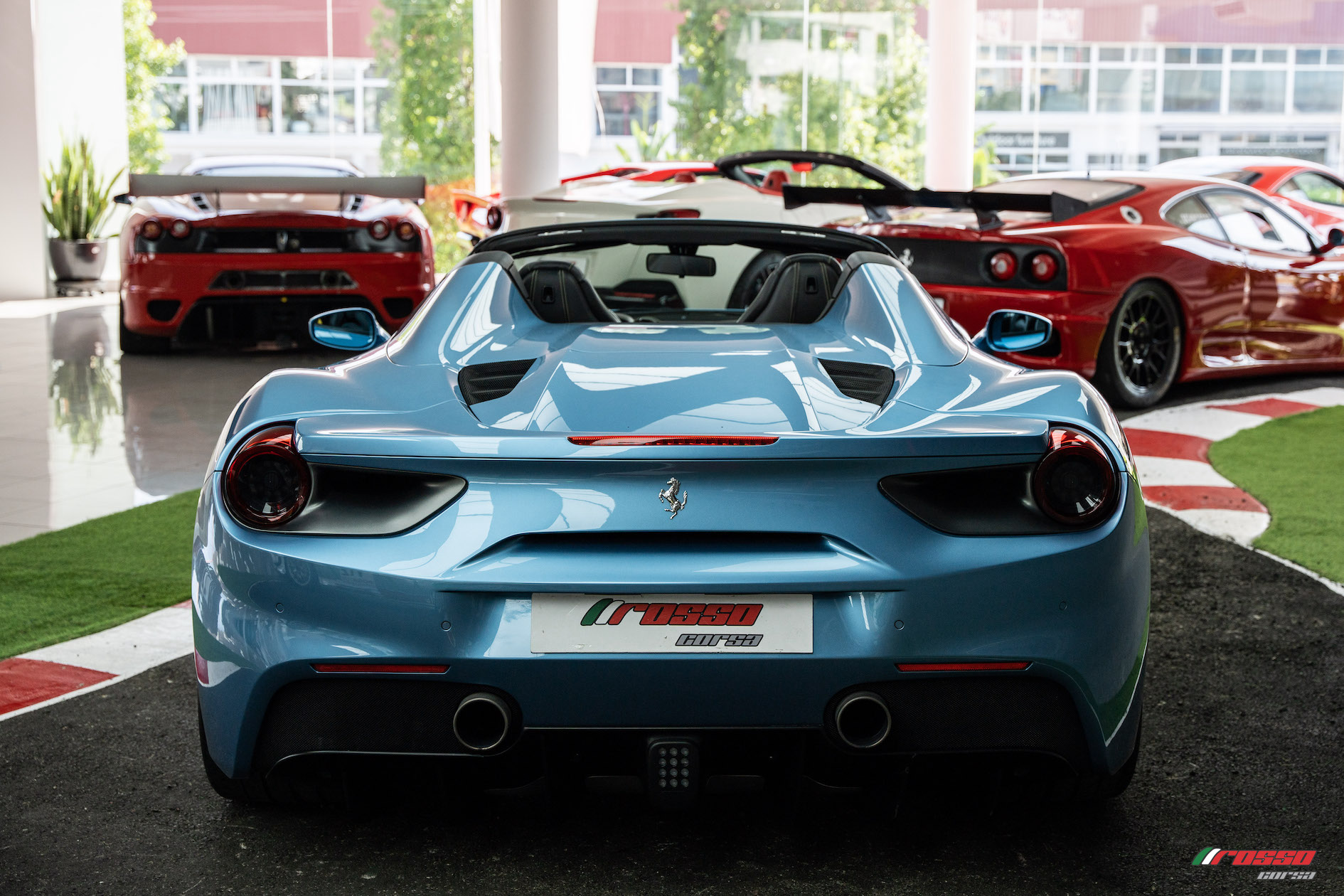 Blue Ferrari 488 Spider | Sold | Rosso Corsa