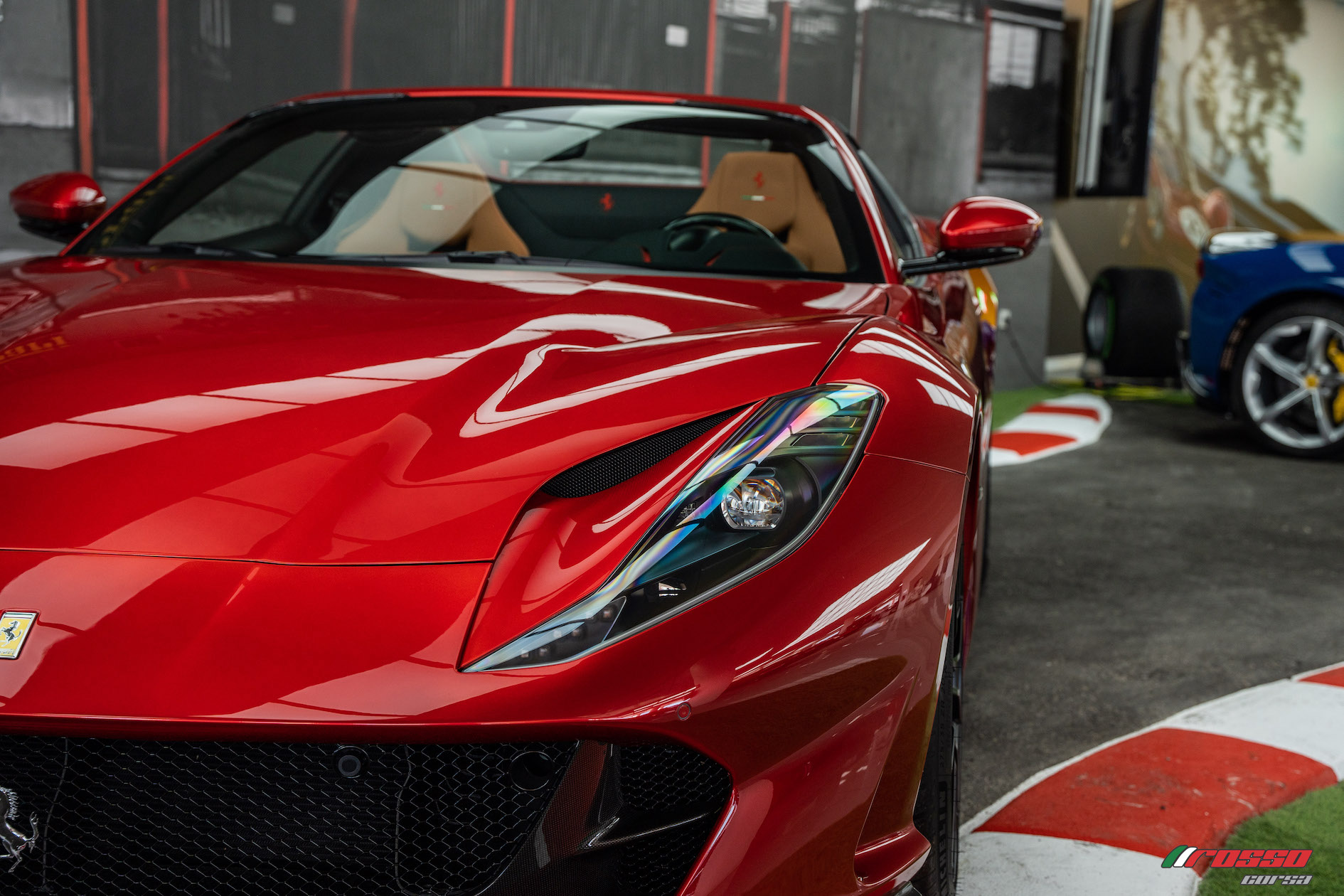 Luxury Rosso Magma colored Ferrari 812 GTS for sale