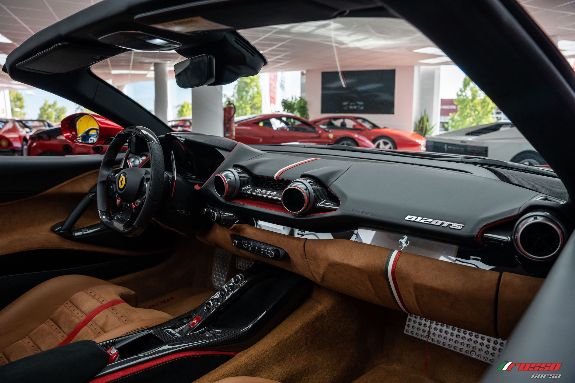 Luxury Rosso Magma colored Ferrari 812 GTS for sale