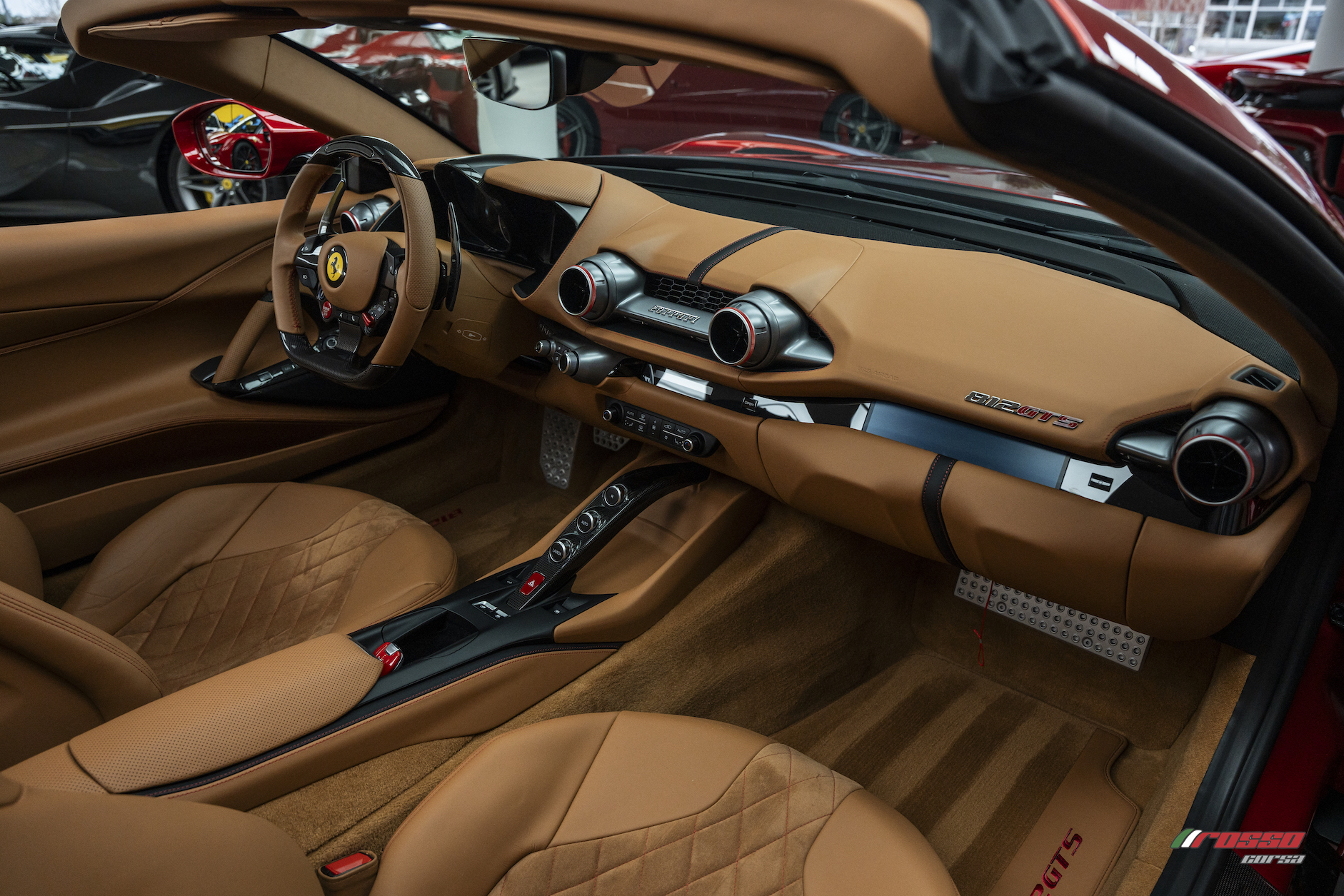 Luxury Rosso Magma colored Ferrari 812 GTS for sale